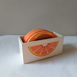 Vintage | Accents | Orange Slice Coaster Set Of Four | Poshmark